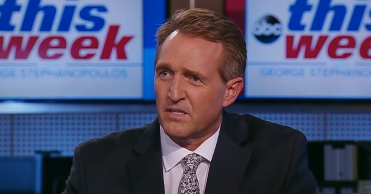 Jeff Flake Calls Don Jr. Instagram Post 'Sickening'