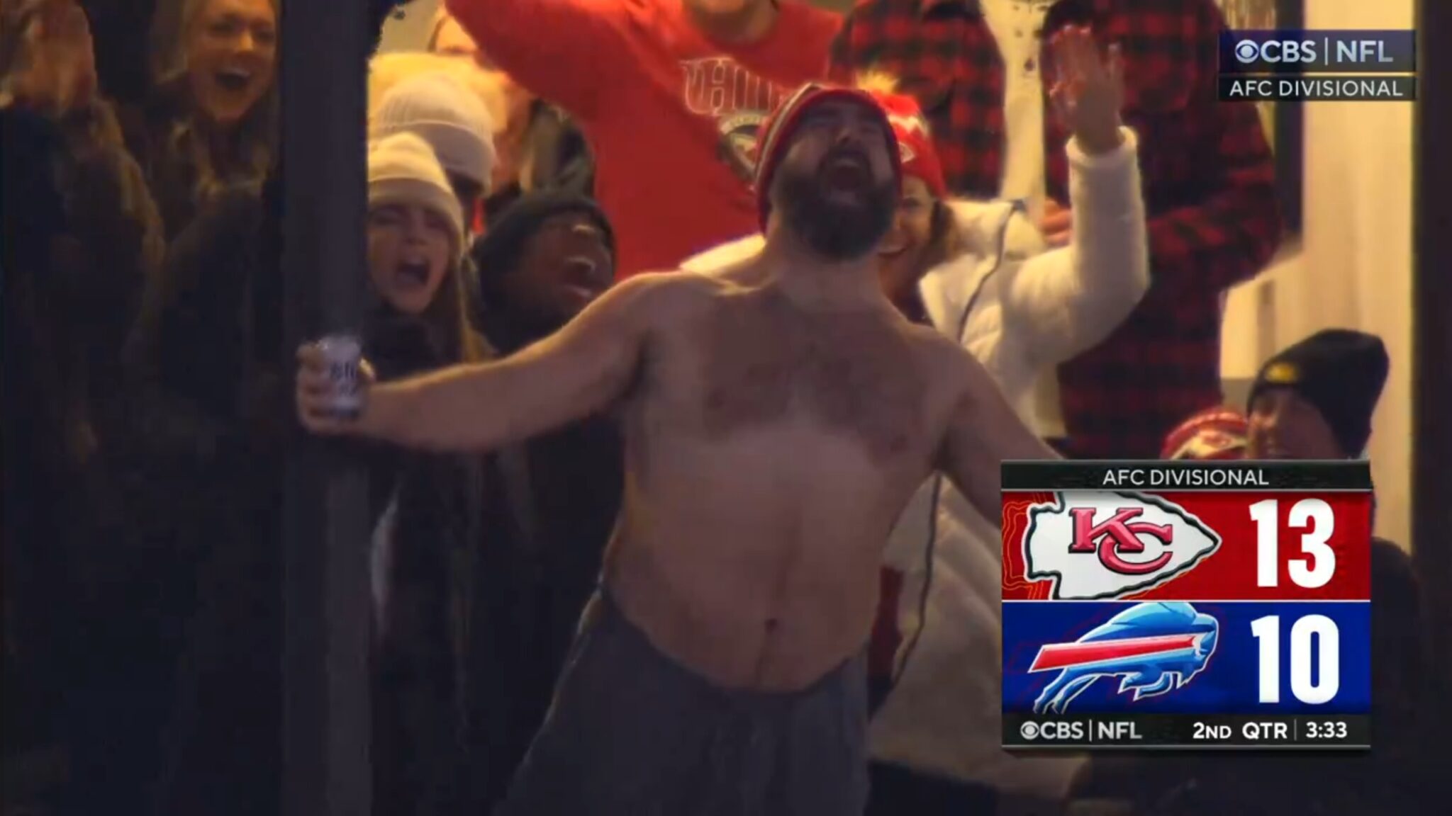 Jason Kelce Celebrates Kansas City Chiefs Touchdown