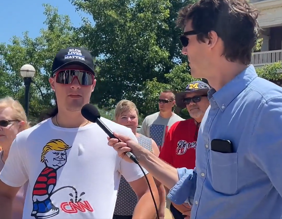 Jason Selvig Grills Trump Supporter on 'Fake News' CNN Label