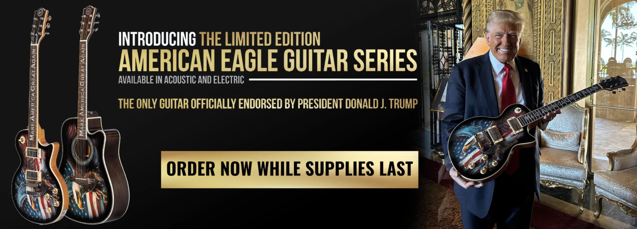 Trump Sells ‘Limited Edition’ Signed MAGA Guitars for $10,000