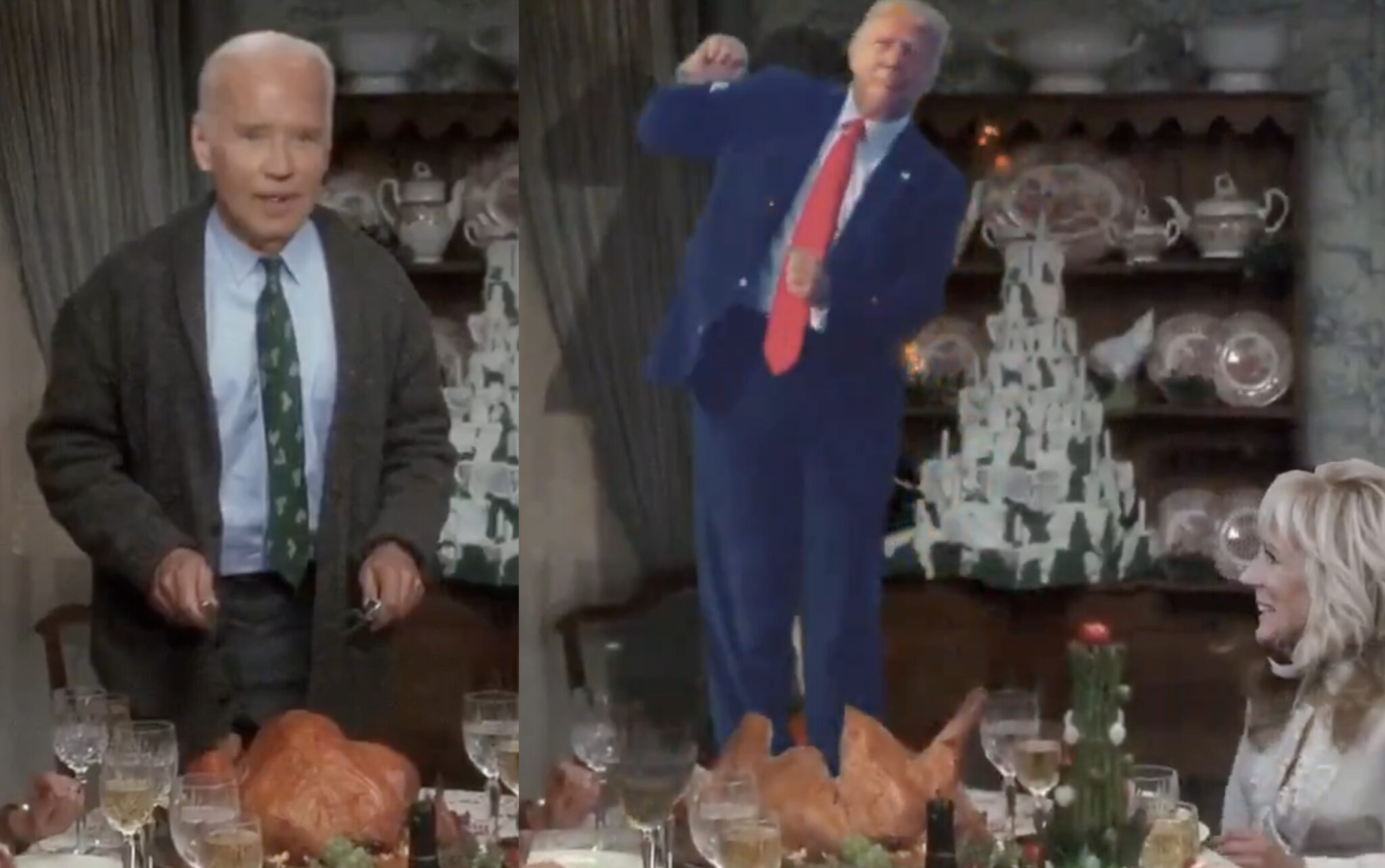 Trump Mocks Biden With Bizarre Thanksgiving Turkey Video