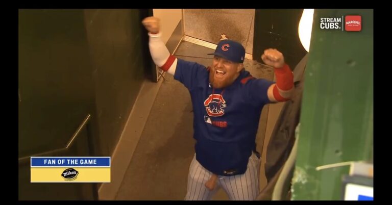 Chicago Cubs' Justin Turner Celebrates With Fake Testicles
