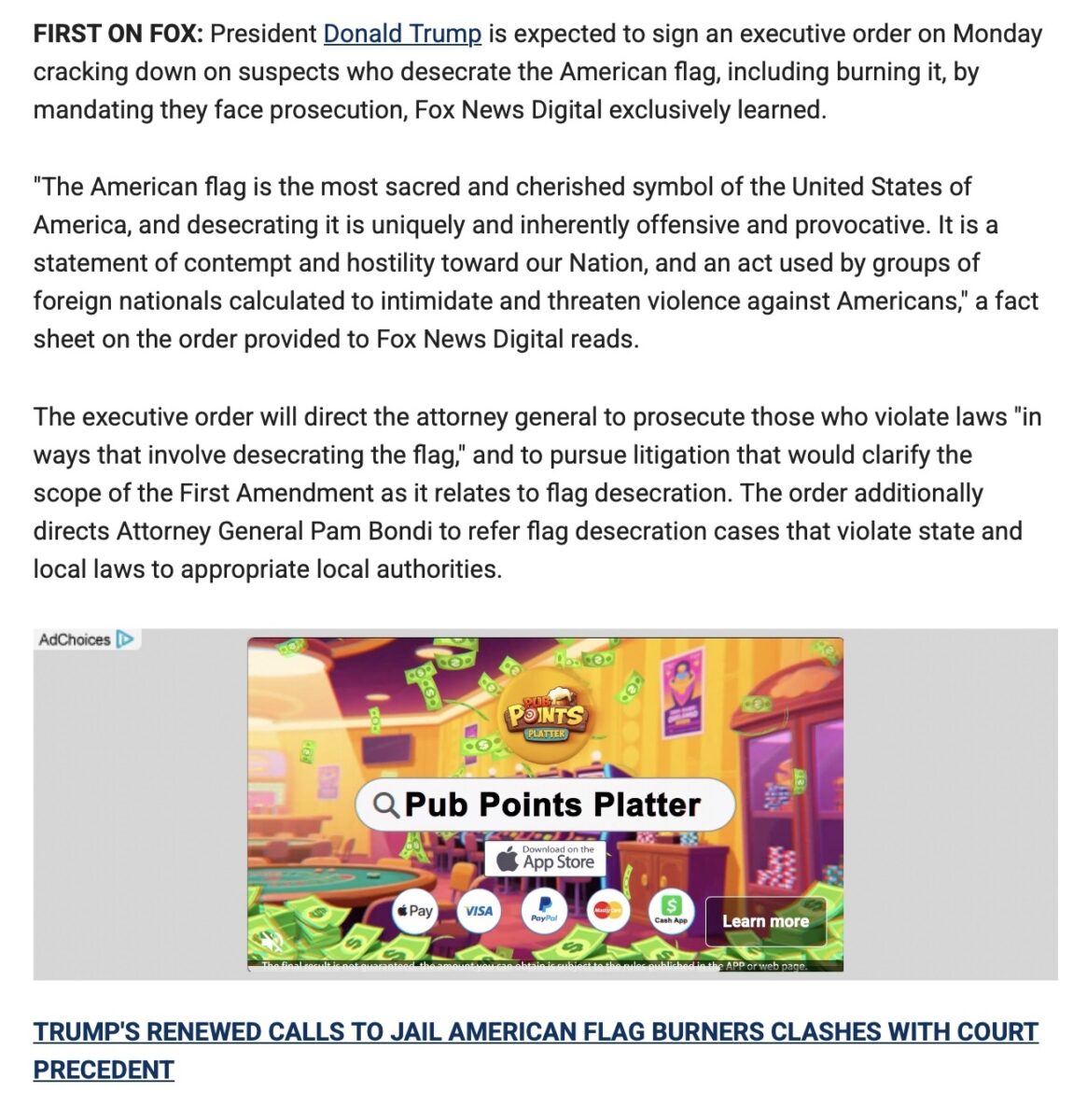 Trump Wants Crackdown on Flag Burning SCOTUS Says Protected