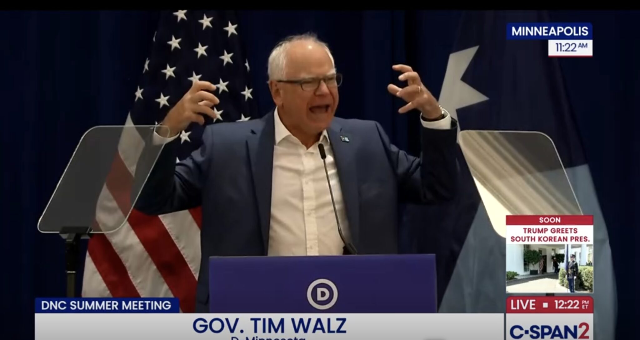 Tim Walz Chastises Dems For Infighting While Trump Reigns