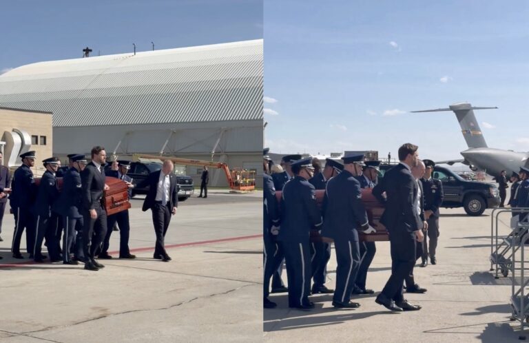 JD Vance Loads Charlie Kirk's Casket Onto Air Force Two