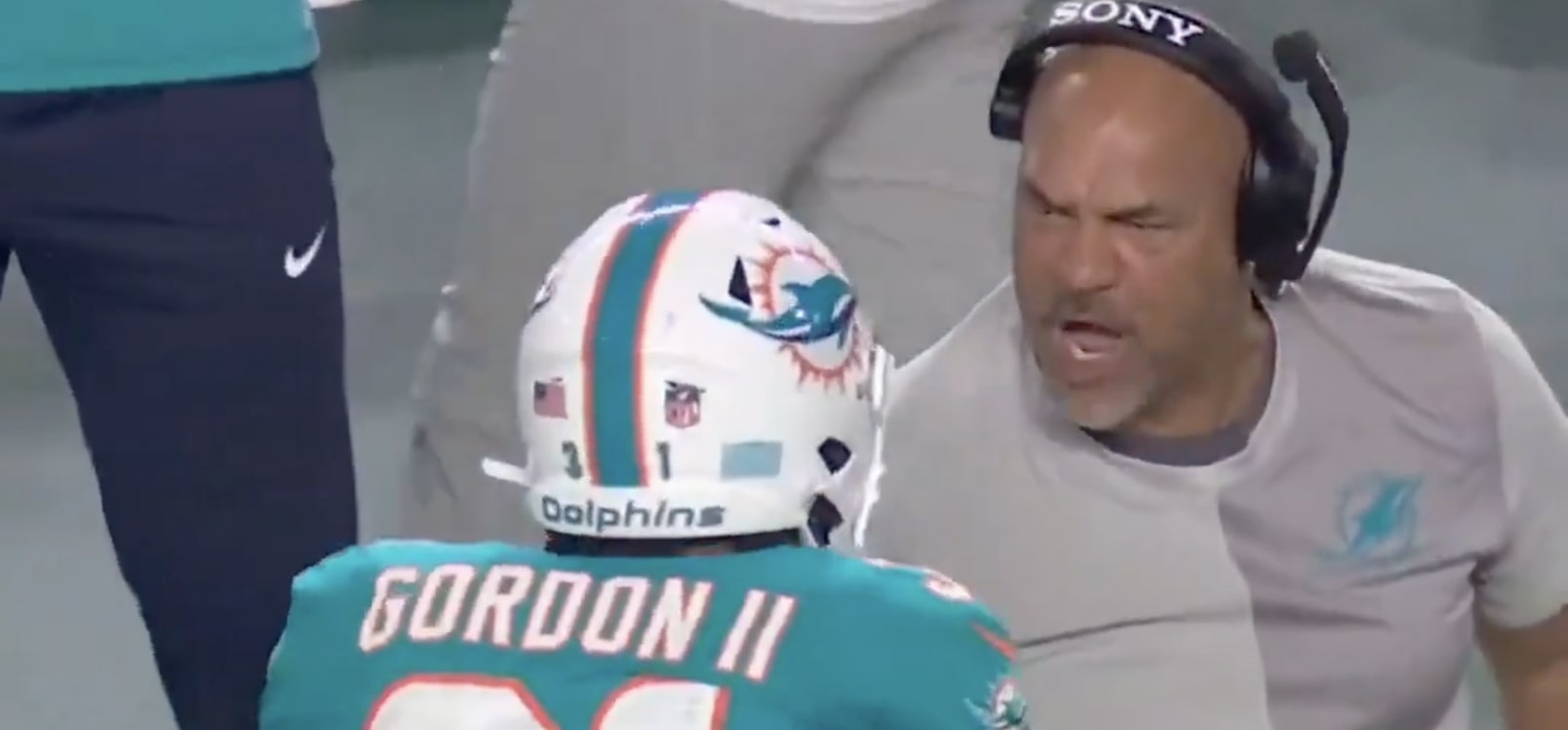 Dolphins Coach Ripped for Screaming at RB Ollie Gordon II