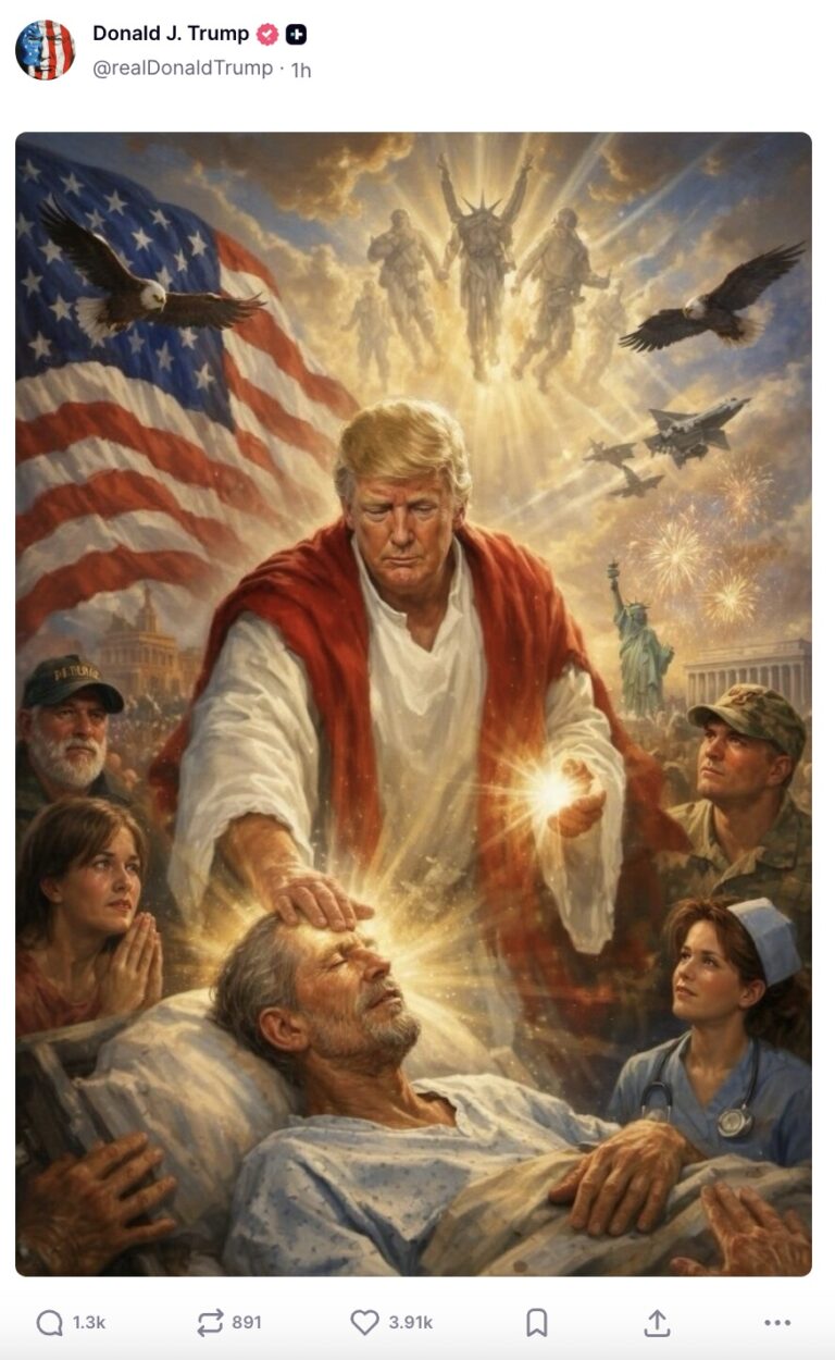 Trump's 'Jesus' Post Includes Creature Not in Original